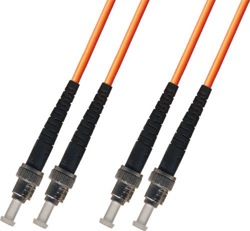 1M Multimode Duplex Fiber Optic Cable (50/125) - ST to ST – FiberCables.com