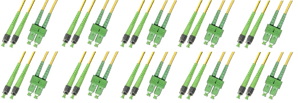 15M - Singlemode Duplex Fiber Optic Cable (9/125) - FC/APC to SC/APC ...