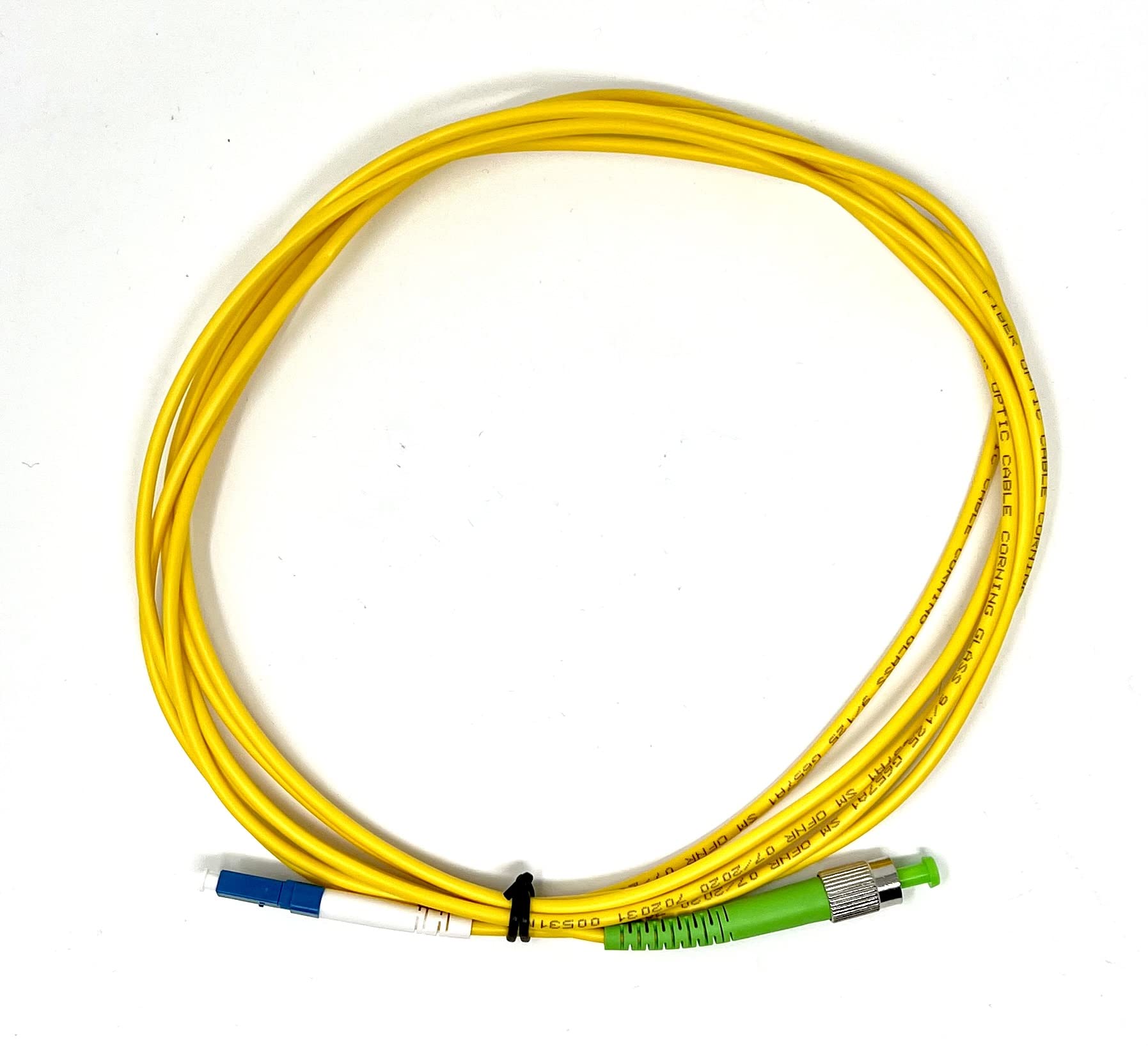10M Singlemode SIMPLEX Fiber Optic Cable (9/125) - FC/APC to LC/UPC ...