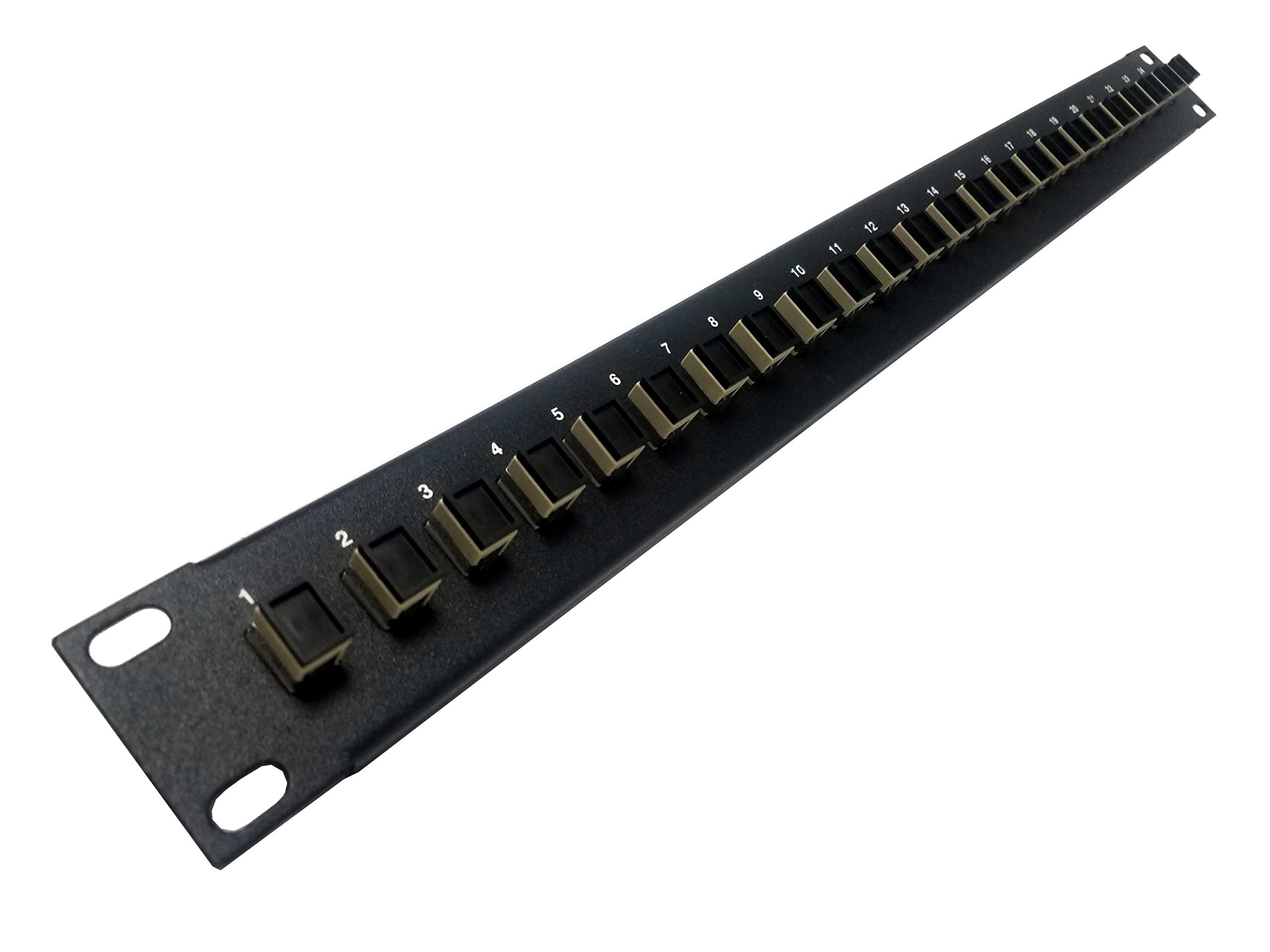 Ultra Spec Cables 24 Port SC Fiber Patch Panel Multimode (Beige Couple ...