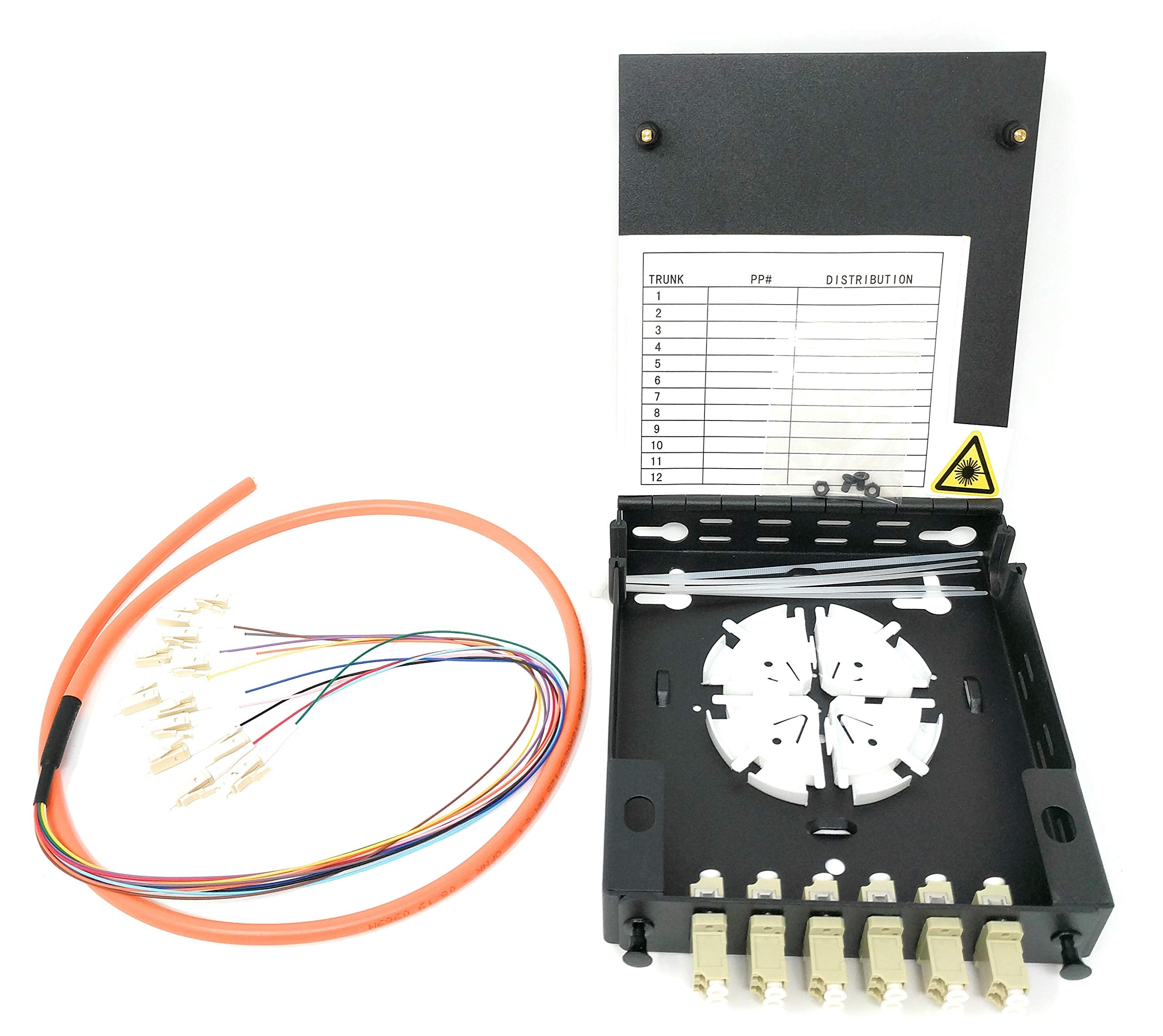Ultra Spec Cables 6 Port Wall Mount Fiber Enclosure with Spool Multimo ...