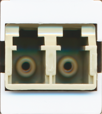 LC Duplex MultiMode Coupler Keystone - White – FiberCables.com